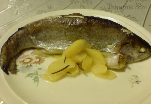 Pstruh na bylinkách recept - Labužník.cz