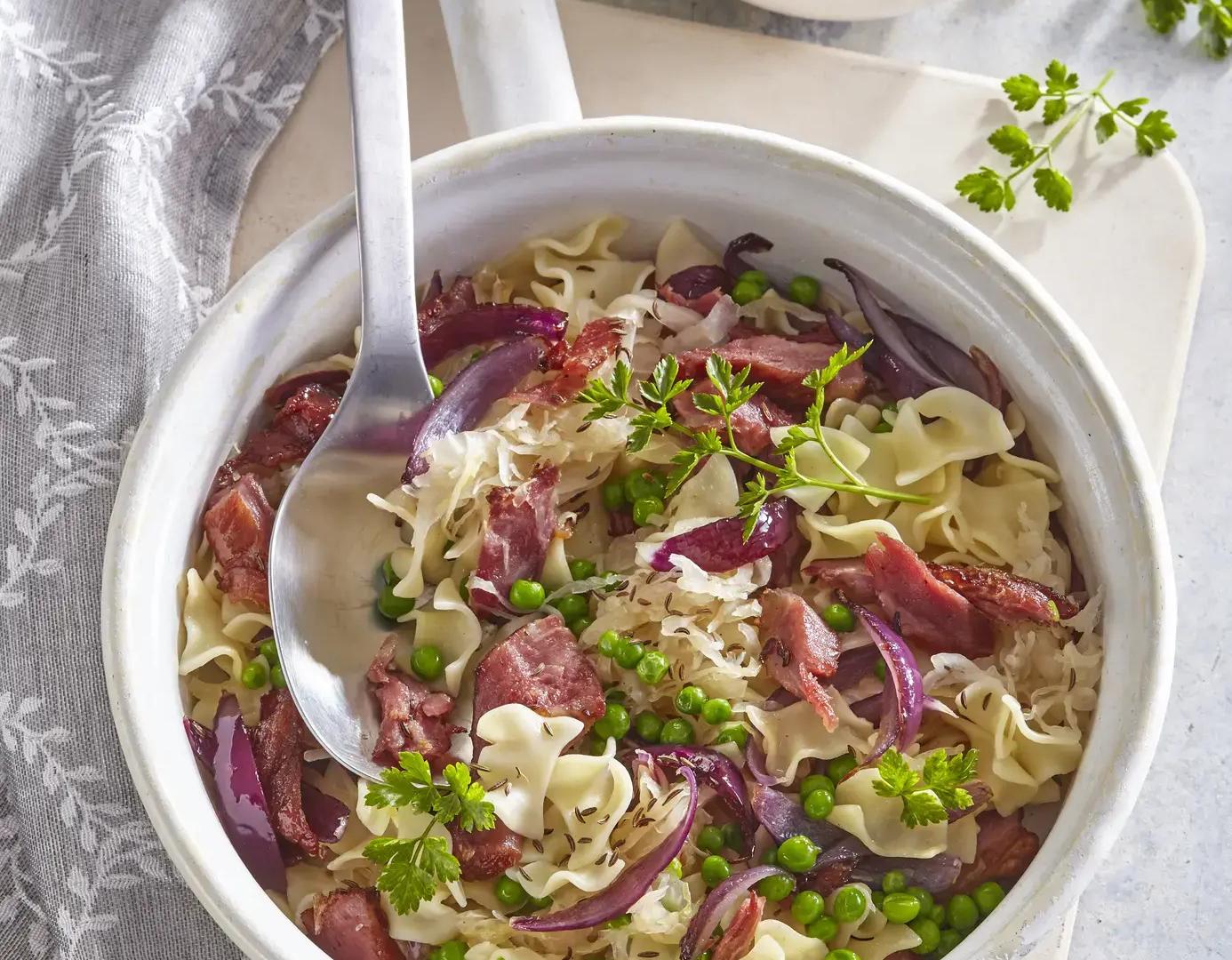 Fleky s uzeným masem recept - Labužník.cz